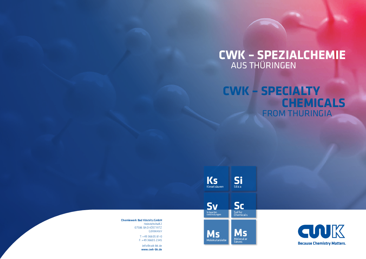 Produkte: CWK Chemiewerk Bad Köstritz GmbH